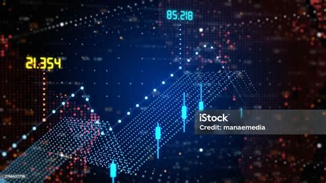 Trading Chart Showing Numbers Increase And Decrease On Globe Areas