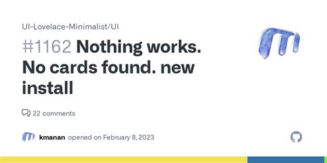 Nothing Works No Cards Found New Install · Issue 1162 · Ui Lovelace Minimalistui · Github