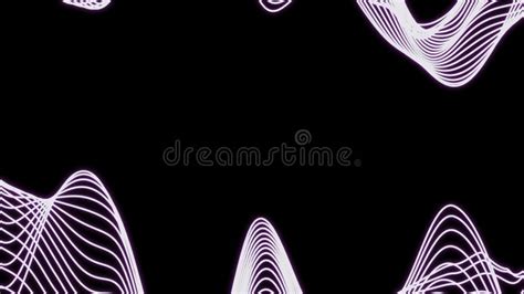 Abstract Purple Colored Streaks Design Moving And Bending Animated