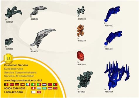 LEGO Instructions For Set 7137 Piraka Bionicle Stars