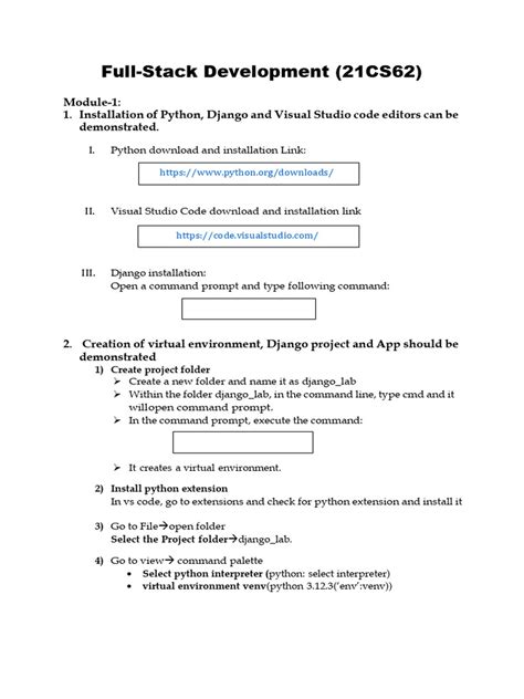Django Lab Introduction Pdf
