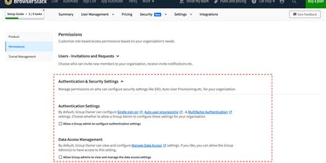 Permissions Browserstack Docs