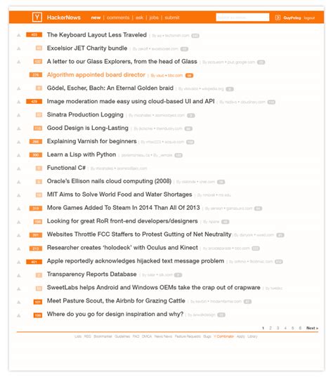 Modern Hacker News Redesign Concepts Modern Hacker News Redesign Concepts