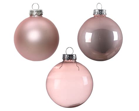 Decoris ნაძვის ხის სათამაშო ბურთების ნაკრები ვარდისფერი 21 ცალი Veli Store