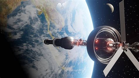 Spaceship Orbiting Planet Background Images Hd Pictures And Wallpaper