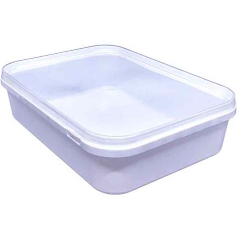 60 Oz Rectangular Plastic Container Divan Packaging