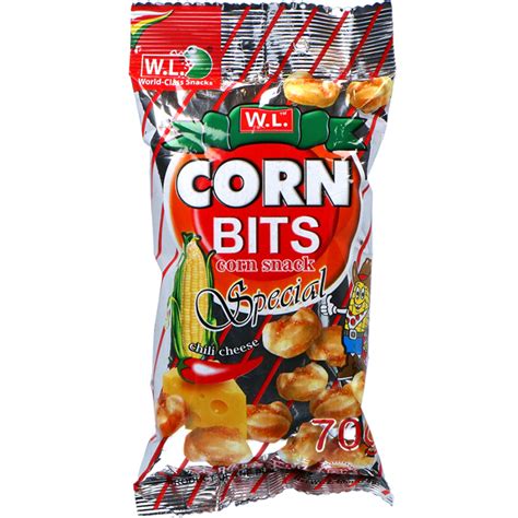 Wl Corn Bits Chilli Cheese 70g Spices And Flavours