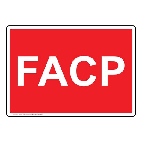 Facp Sign Nhe 16501