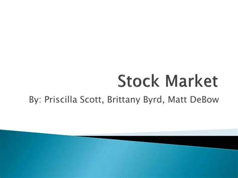 PPT Stock Market PowerPoint Presentation Free Download ID