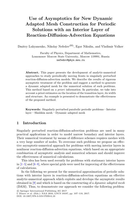 pdf use of asymptotics for new dynamic adapted mesh construction for