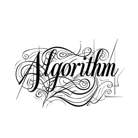 Premium Photo Calligraphy Design Of The Text Algorithm Text Must Have