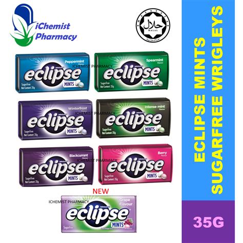 Eclipse Mints Sugarfree 35g Peppermint Spearmint Winterfrost Intense Mint Blackcurrant