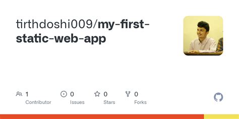 GitHub Tirthdoshi My First Static Web App
