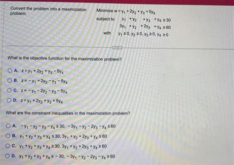 Solved Convert The Problem Into A Maximization Minimize