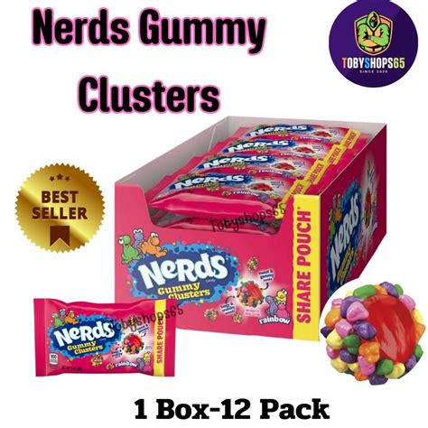 สงไวพรอมสงยกกลอง Nerd clusters ลกอมเคยวหนบรสผลไม Gummy cluster Nerds candy brand