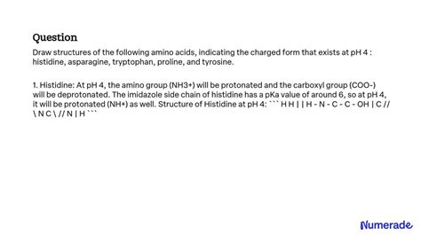 Solveddraw Structures Of The Following Amino Acids Indicating The