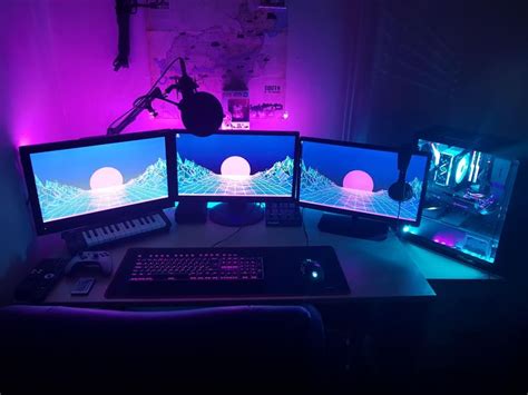 Trying A 3 Monitor Setup Opinions Laptop Gaming Setup Computer Setup Pc Setup