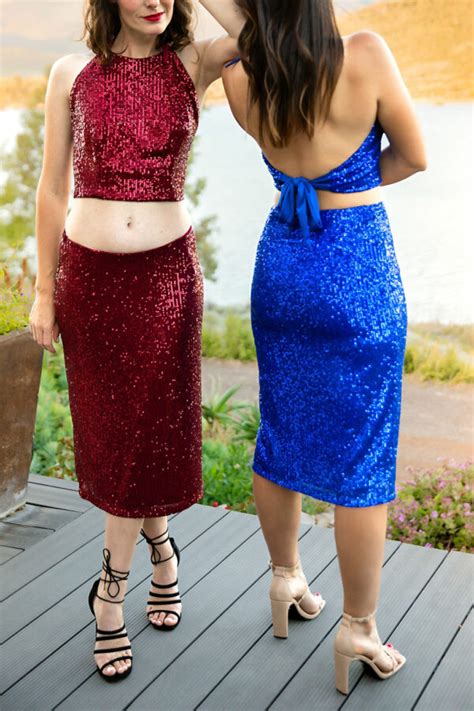 Sequin Halter Neck Top Look No Sheep
