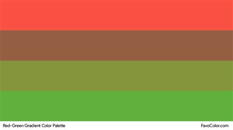 Red Green Gradient Color Palette
