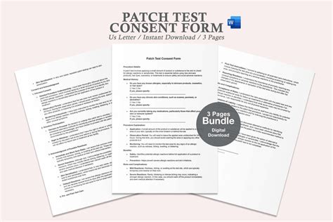 Patch Test Consent Form Patch Test Consent Form Template Patch Test
