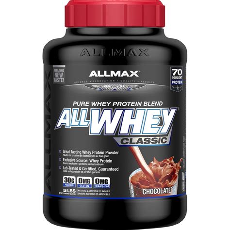 Allmax Allwhey Protein Powder Classic Chocolate 5lb Canex