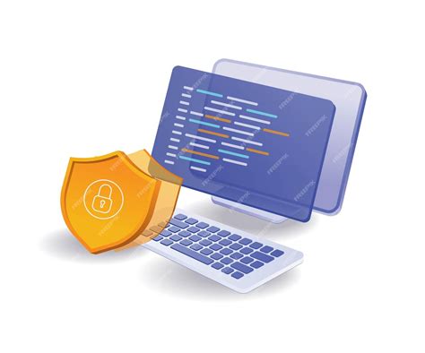 Premium Vector Web Developer Programming Language Security