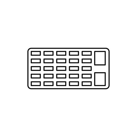 Calculator Keyboard Bank Vector Icon Illustration 23021656 Vector Art