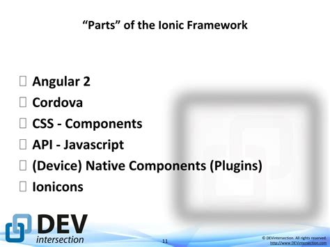 Ppt Devintersection Introduction To The Ionic Framework Powerpoint