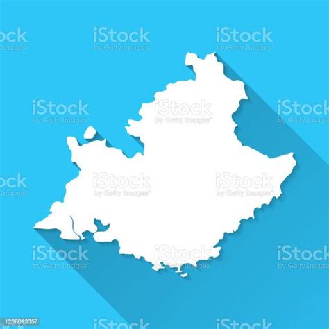파란색 배경에 긴 그림자프로방스 알프스 코트 다쥐르지도 플랫 디자인 0명에 대한 스톡 벡터 아트 및 기타 이미지 0명 3차원 형태 공란 Istock