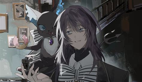 Yuu And Grim Twisted Wonderland Drawn By Somsa040 Danbooru