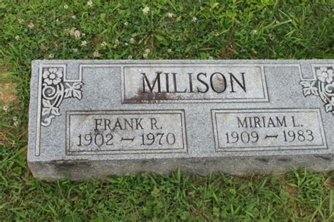 Miriam L “hartlage” Milison 1909 1983 Find A Grave Memorial