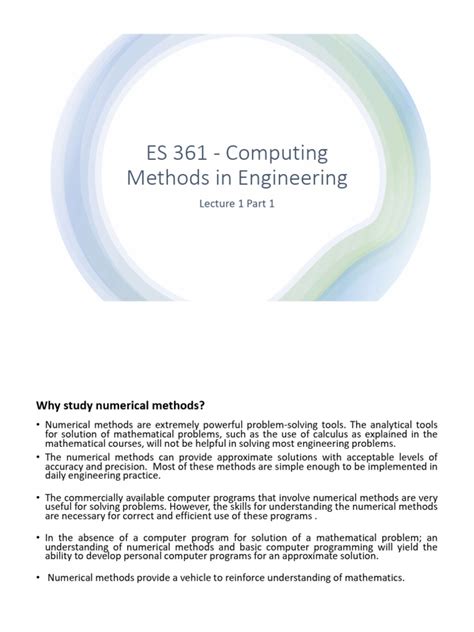 Lecture 1a Download Free Pdf Numerical Analysis Mathematics