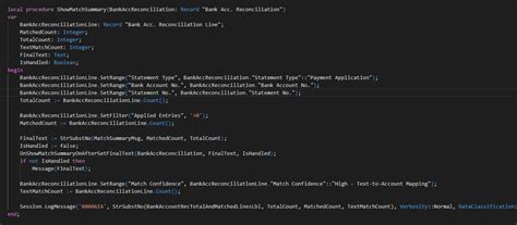 Event Request On Codeunit 1250 And 1252 Function Showmatchsummary Just Like Codeunit 1255