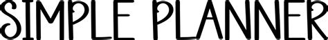 Simple Planner Font Fonts2u Com