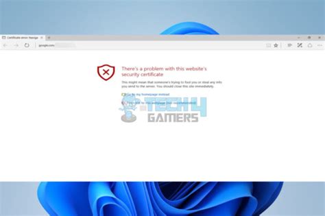 Windows Security Certificate Error [guaranteed Fixes] Tech4gamers