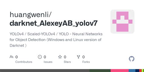 Github Huangwenlidarknetalexeyabyolov7 Yolov4 Scaled Yolov4