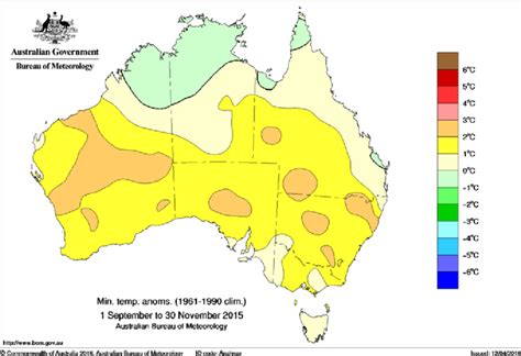 Spring 2015 Minimum Temperature Anomalies °c From Analysis Of