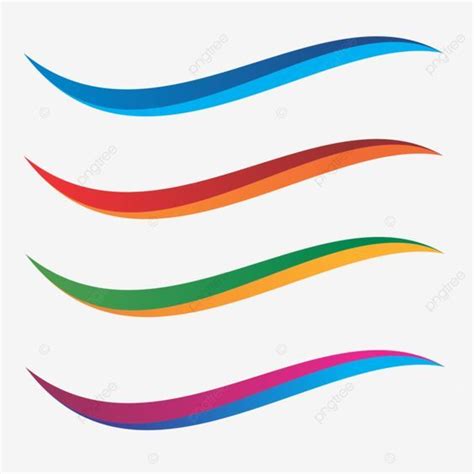 Set Of Curve Line Vector Design Elements