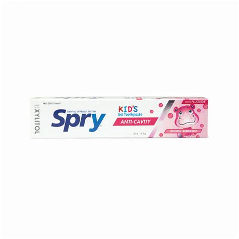 Spry Toothpaste Bubblegum With Fluoride