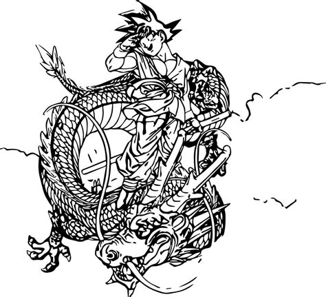 Goku Dragon Coloring Page