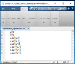MATLAB Operators Arithmetic Logical Relational ElectricalWorkbook