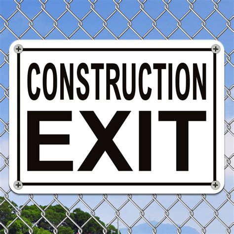 Construction Exit Sign Get 10 Off Now