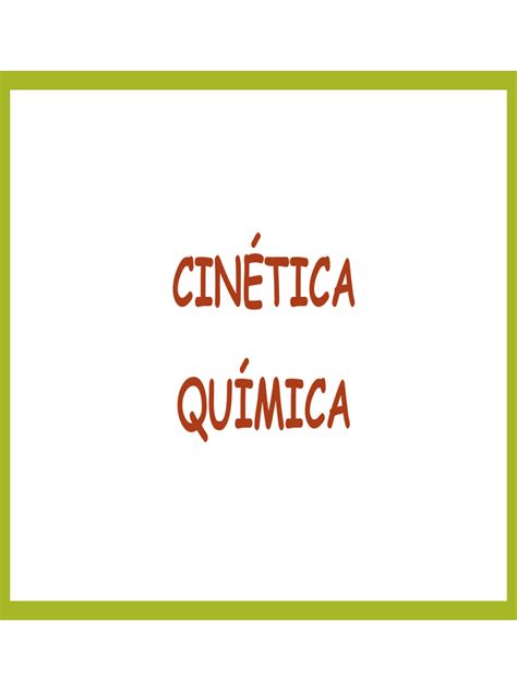 Cinetica Quimica Pdf