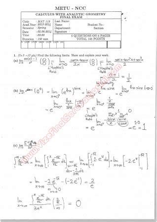 Calculus With Analytic Geometry Lesson Sayfa