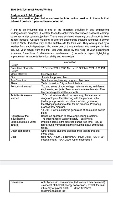 Report Format Sample Assignment