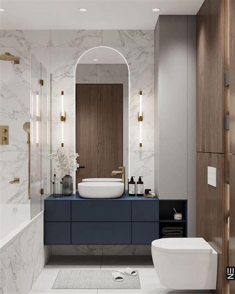 ЖК Екатерининский пар • Дизайн ванной комнаты Дизайн санузла Интерьер ванной Дизайн интерьер