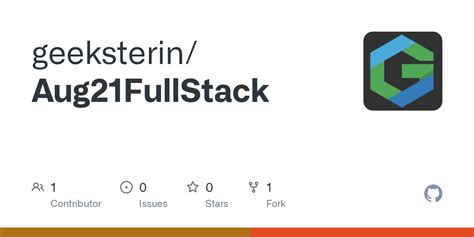 GitHub Geeksterin Aug21FullStack