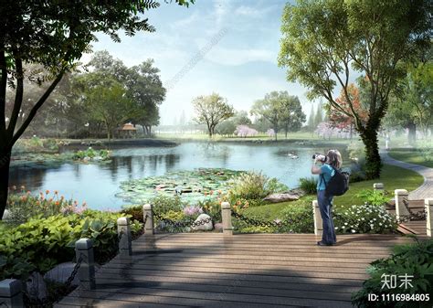 公园滨水景观效果图psd免抠下载【id 1116984805】undefined