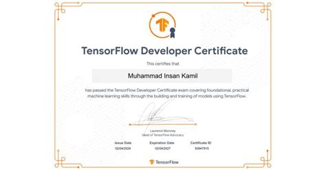 Muhammad Insan Kamil On Linkedin Tensorflow Developer Certificate • Muhammad Insan Kamil