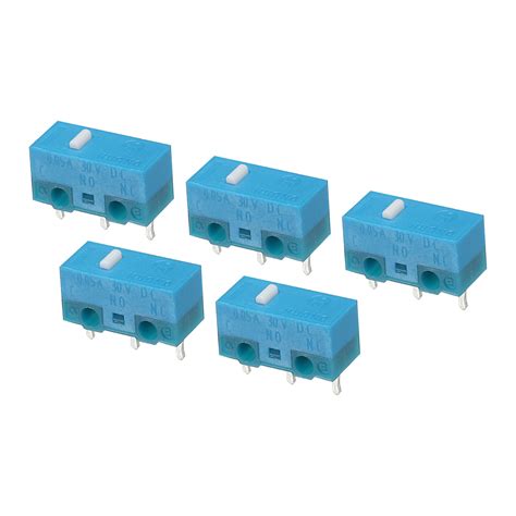 Uxcell Mouse Micro Switch N W Time Pins Blue Toggle Shaft White Shell Micro Switches